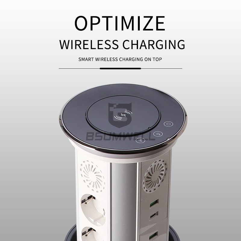 BSUMWELL Multifunction Wifi Smart Motorized Socket 6 Positions Pop Up ...