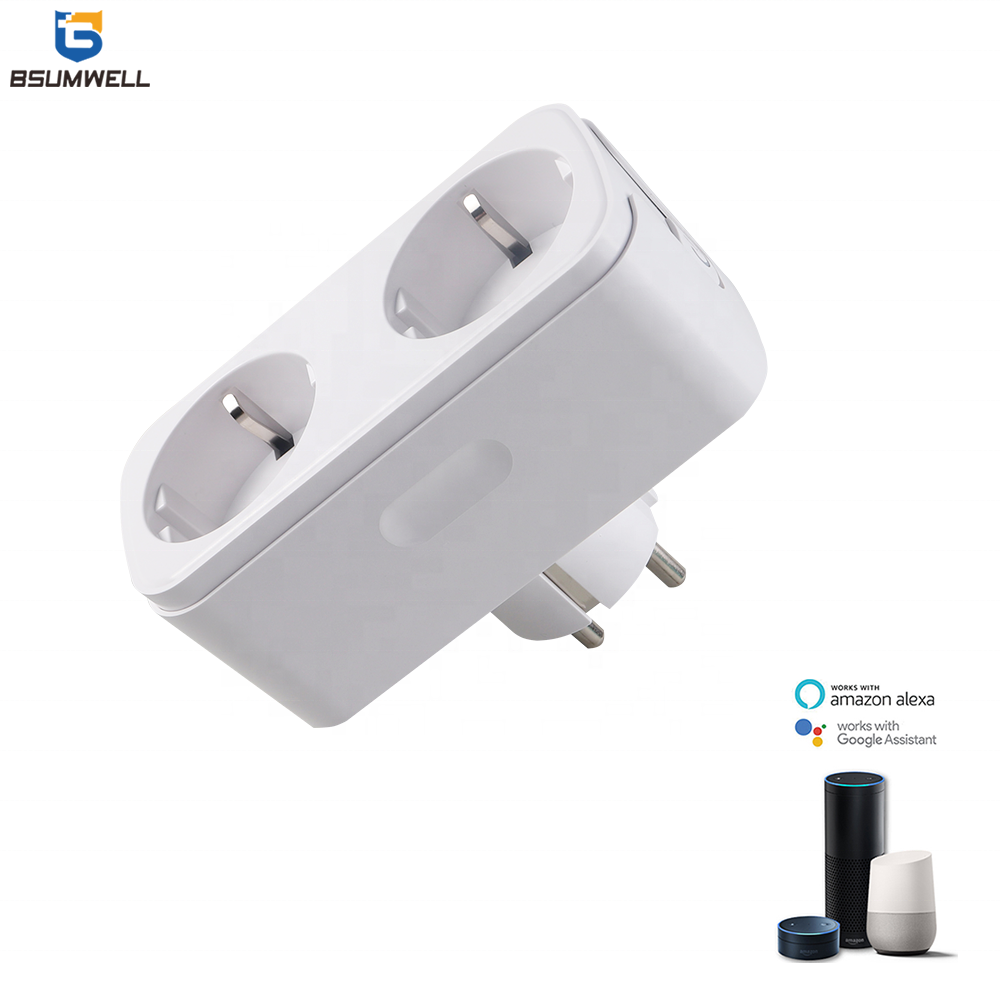 Newest 16A 2Pin Round European standard Electric power Wifi smart plug ...