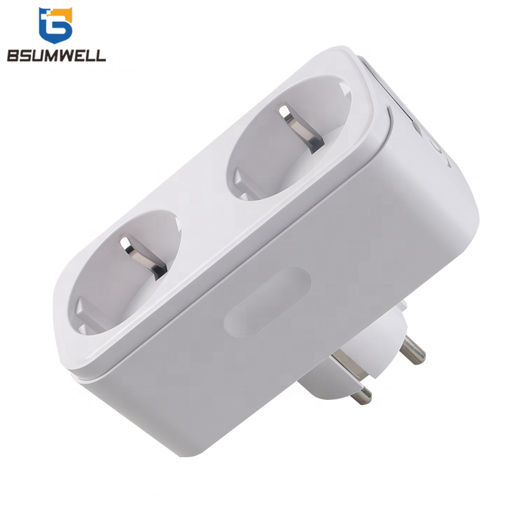 Newest 16A 2Pin Round European standard Electric power Wifi smart plug ...